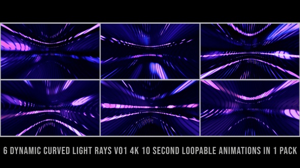 Dynamic Curved Light Rays Pink Pack V02, Motion Graphics | VideoHive