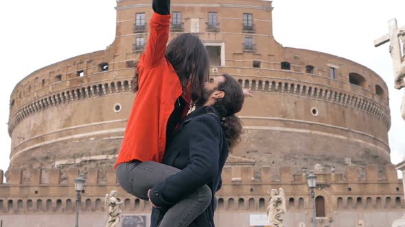 Couple Running Towards Each Other and Hugging, Stock Footage | VideoHive