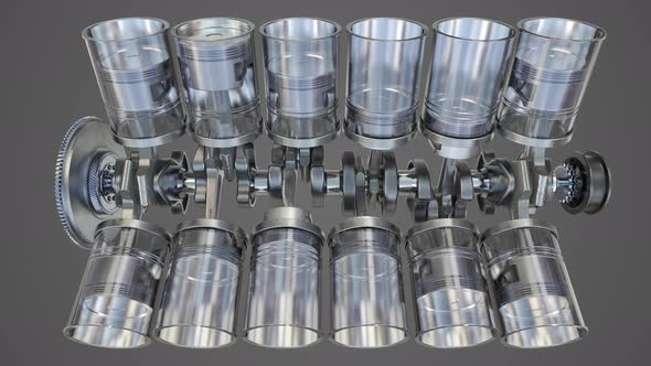 Engine Pistons V12, Motion Graphics | VideoHive