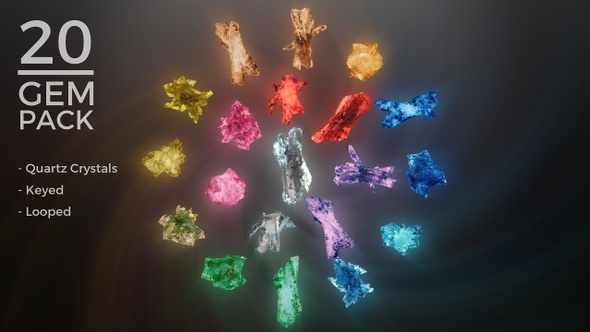 Gem Stones Pack 1 - Quartz, Motion Graphics | VideoHive