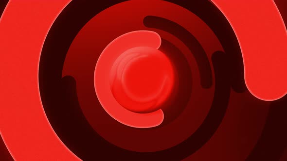 Abstract Infographic Radial Background With Sphere Red, Motion Graphics