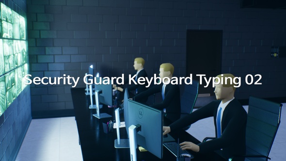 Security Guard Keyboard Typing 02, Motion Graphics | VideoHive