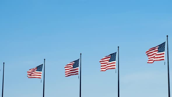 Video of United States Flags Flying Proud, Stock Footage | VideoHive