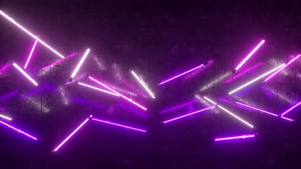 Purple and White Neon Fluorescent Lights, Motion Graphics | VideoHive