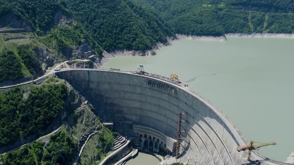 Water Dam Aerial View - Dam Aerial, Stock Footage | VideoHive