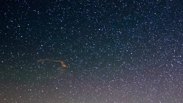 Meteor Explosion, Meteor Shower and Stardust Smoke Trail in Night Sky ...