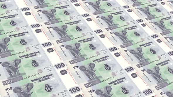 Democratic Republic Of Congo Money / 100 Congolese Franc 4K, Motion ...