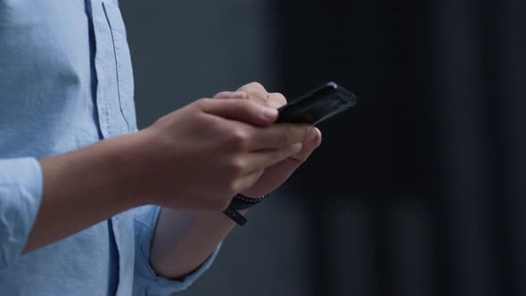 Man Hands Swiping Smartphone with Finger Close Up, Stock Footage ...