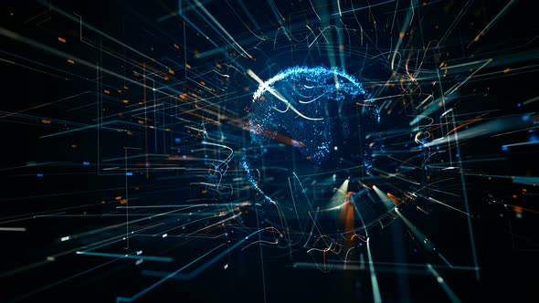 Digital World Networks of Information, Digital Age Global Connectivity ...