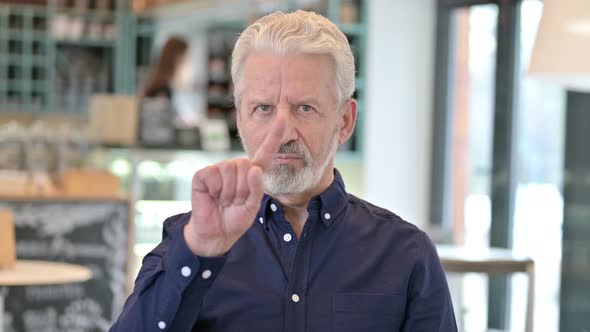 No, Old Man Waving Finger To Reject, Stock Footage | VideoHive