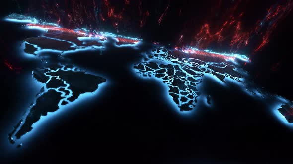 Abstract Earth Map 4k, Motion Graphics | VideoHive