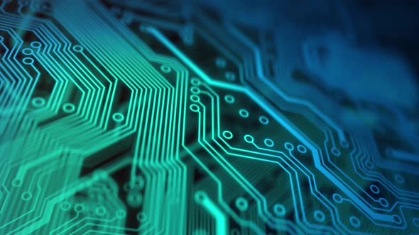 3D Animation of Electronic Circuit Board Close Up, Stock Footage ...
