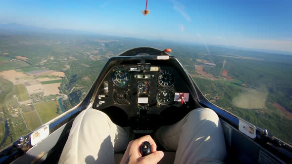POV of Pilot Flying Small Private Jet or Glider, Stock Footage | VideoHive