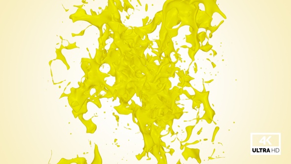 Yellow Paint Splash Collision, Motion Graphics | VideoHive
