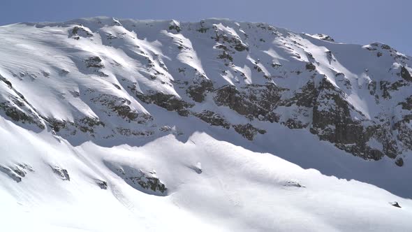 Snow Eaves on Snowy Mountain Ridge, Stock Footage | VideoHive