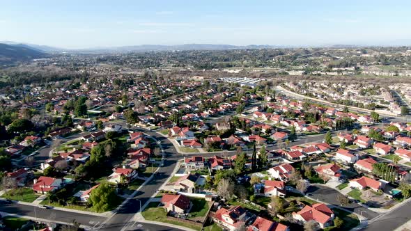 Aerial View of Residential Subdivision House Town in Temecula, Stock ...