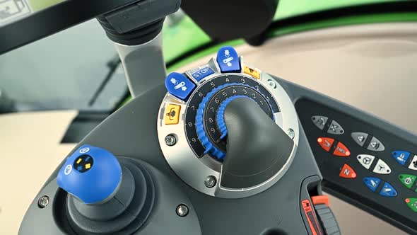 Professional Tractor Controlling Panel Inside View, Stock Footage ...