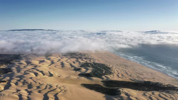 Aerial View of Desolate Plains with Sandy Waves Formed By the Wind ...