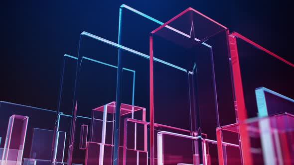 Animated Glass Rectangles, Motion Graphics | VideoHive