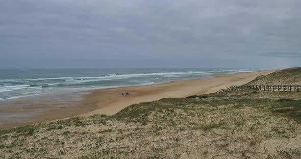 Beach of Messanges, Landes department, Nouvelle Aquitaine, France ...