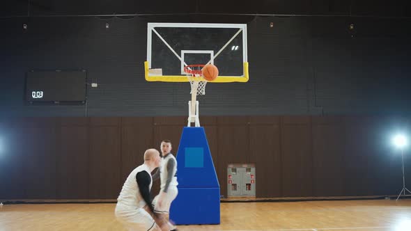 Sporty Lifestyle Basketball Training Game Man Player Successfully ...