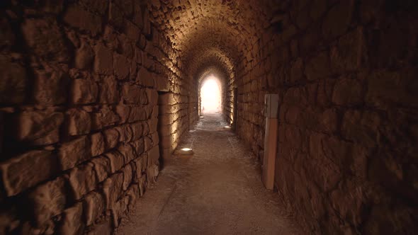 Long Narrow Path With Stone Walls from Each Side in the of Ruins of ...