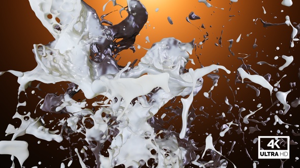 Milk & Chocolate Mixing Jet Stream Splash V2, Motion Graphics | VideoHive