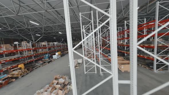 Shelves in Storage Drone View, Stock Footage | VideoHive