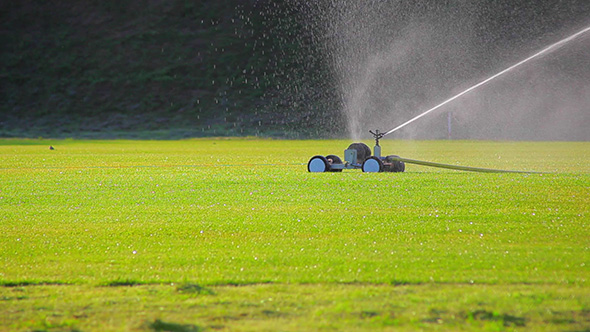 Sprinkle on the Baseball Field, Stock Footage | VideoHive