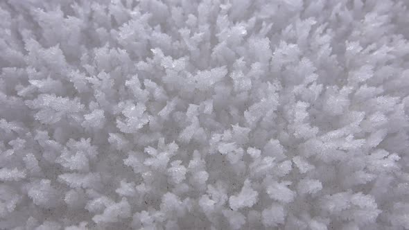Rime Ice Crystals and Hoar Frost Covered on Floor, Stock Footage ...