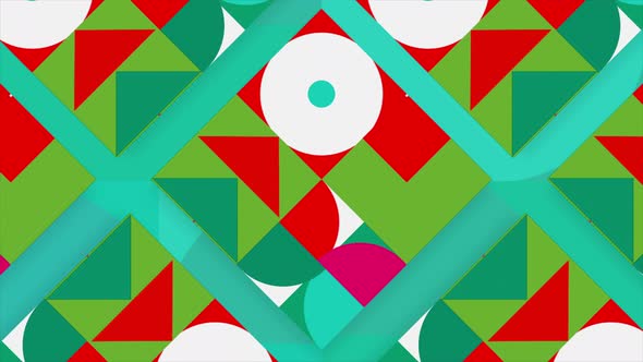 Bright and Colorful Figures Move in Retro Style, Motion Graphics ...