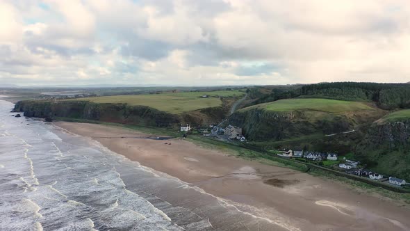 Aerial View of Downhill Strand at the Mussenden Templein County ...