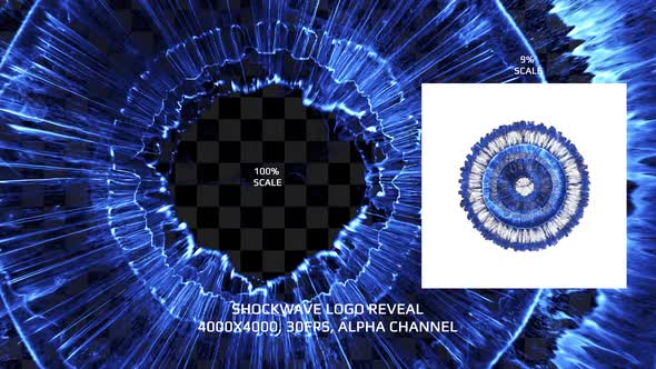 Shockwave Logo Reveal - 4000x4000, Alpha Channel, Motion Graphics ...