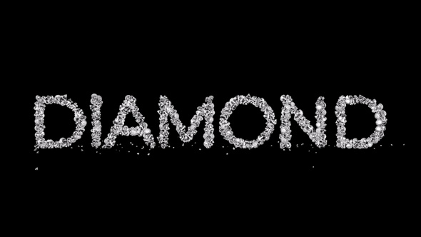 The word diamond made from diamonds, Motion Graphics | VideoHive