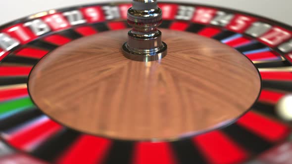 Casino Roulette Wheel Ball Hits 27 Twenty-seven Red, Motion Graphics