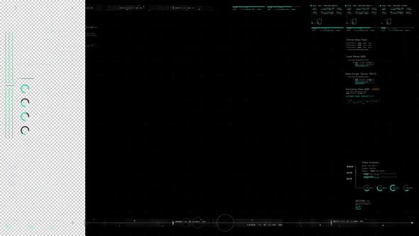 Futuristic HUD Blank Template With Alpha Channel 01, Motion Graphics
