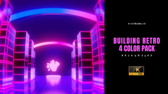 Building City Retro Tunnel, Motion Graphics | VideoHive