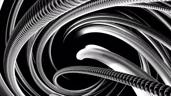 Metal tangle is unraveling and disappearing, Motion Graphics | VideoHive