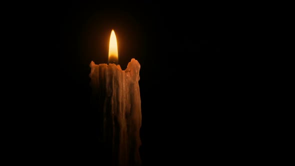 Dramatic Candle In The Dark, Stock Footage | VideoHive