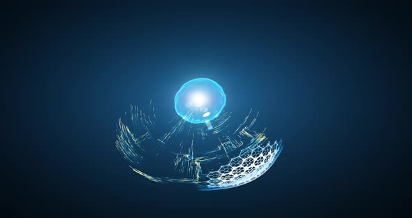 Energy Sphere With Glowing Core, Motion Graphics | VideoHive