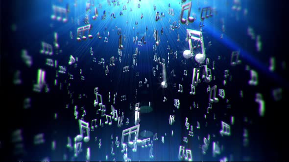 Music Notes Background 4K, Motion Graphics | VideoHive