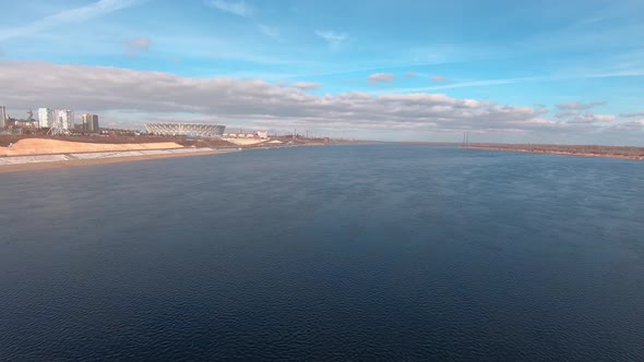 Volga River, The Longest And Largest River In Europe. Volgograd, Russia ...