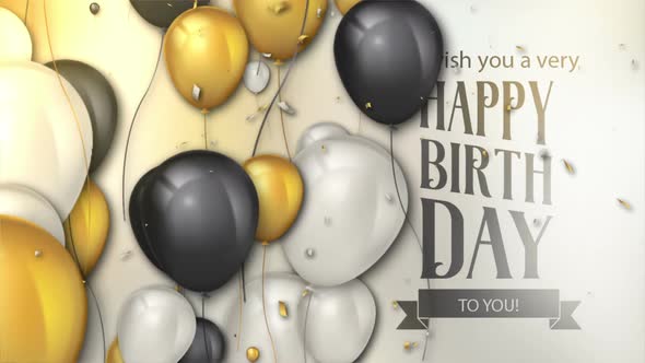 Birthday Balloons Loop Background, Motion Graphics | VideoHive