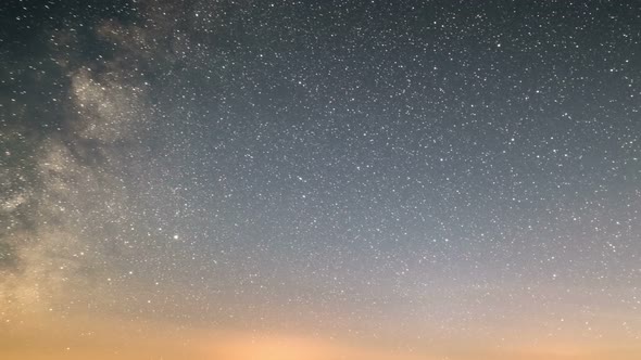 Milky Way Galaxy Stars in Starry Sky Day to Night, Stock Footage ...