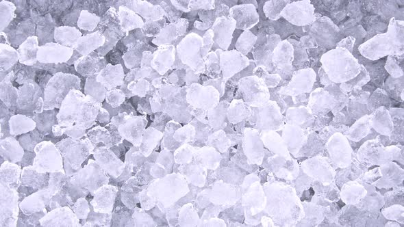 Super Slow Motion Shot of Falling Crushed Ice Background at 1000 Fps ...
