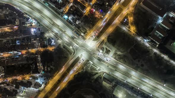 Busy Crossroad Traffic From Above, Stock Footage | VideoHive