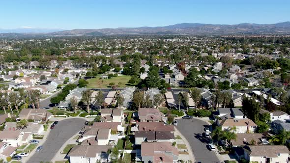 Aerial View of Residential Neighborhood in Irvine, California, Stock ...