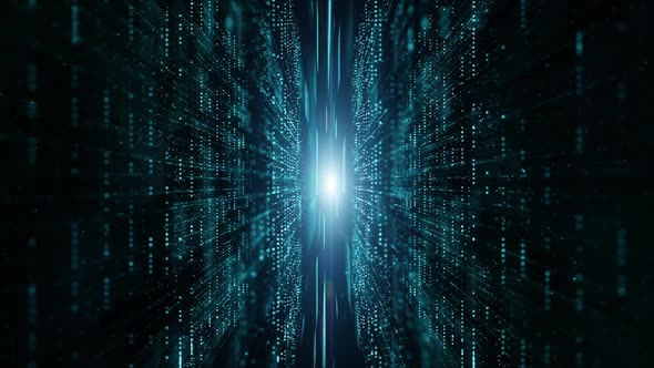 Digital Matrix Particles Flow 00385 FHD, Motion Graphics | VideoHive