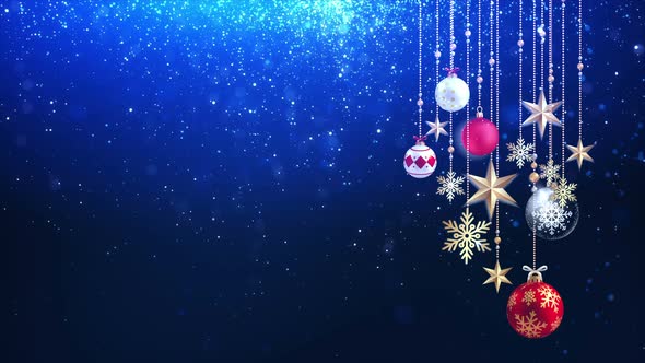 Christmas Ornaments Loop Background 4K, Motion Graphics | VideoHive