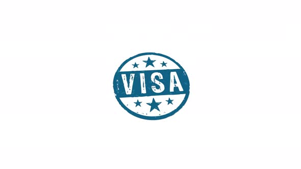 Visa stamp and stamping isolated animation, Motion Graphics | VideoHive